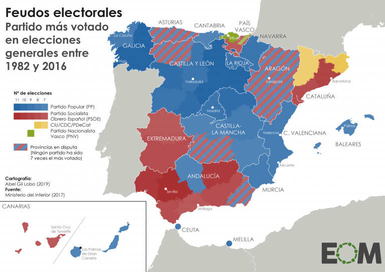 El mapa de las elecciones generales en España - Mapas de El Orden ...