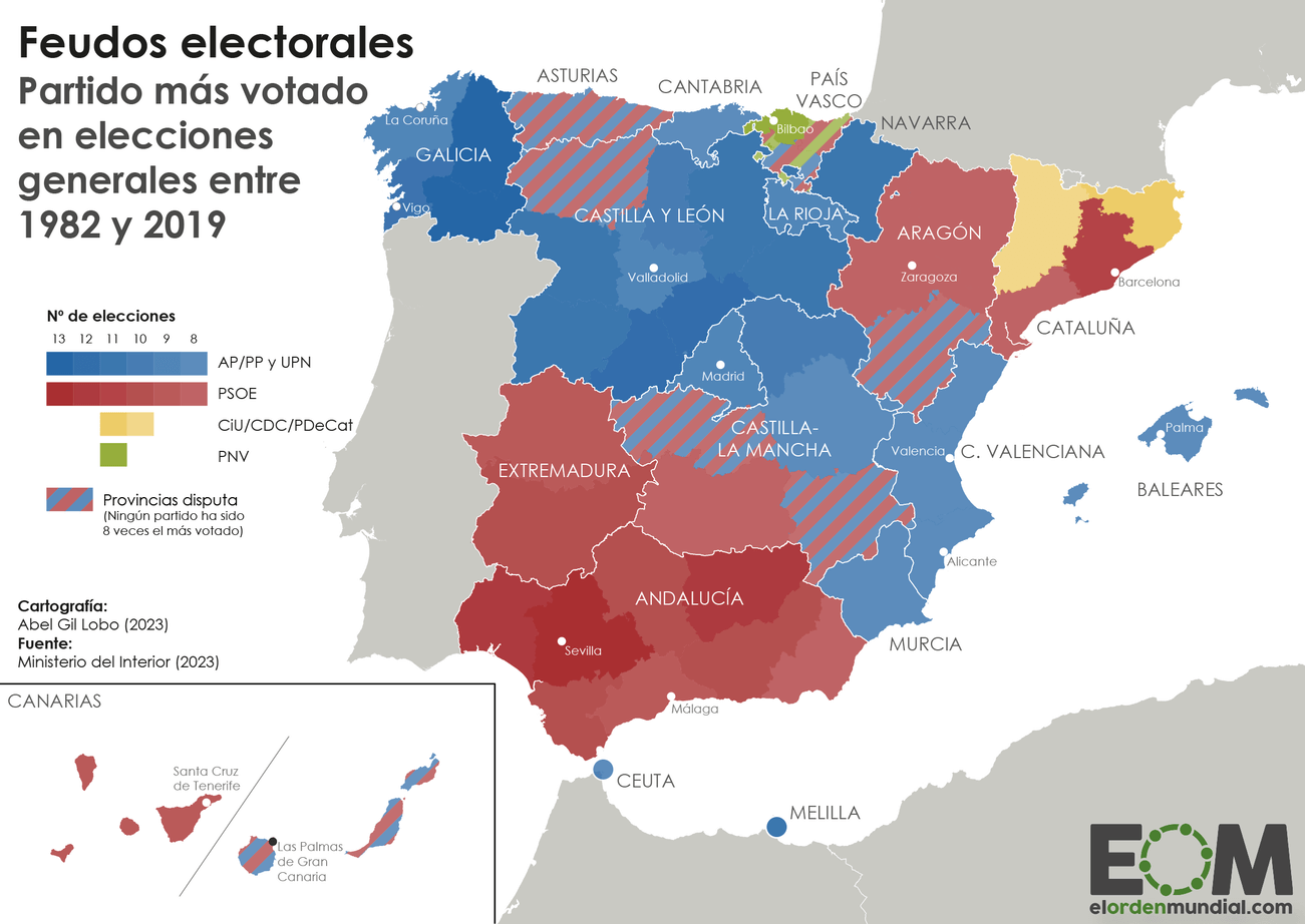 El mapa de las elecciones generales en España - Mapas de El Orden Mundial - EOM