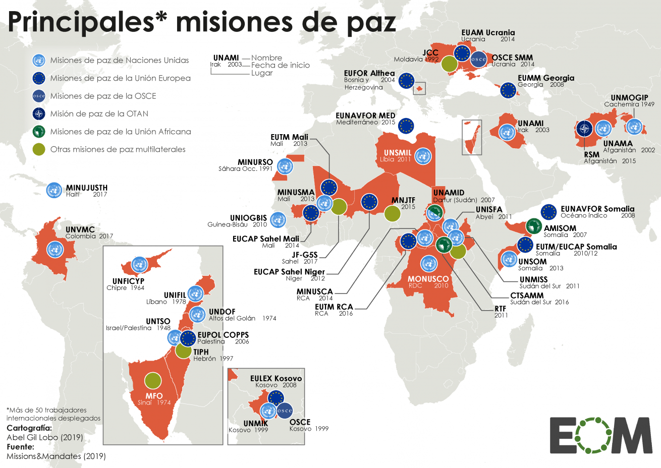 Las misiones de paz en el mundo - Mapas de El Orden Mundial - EOM