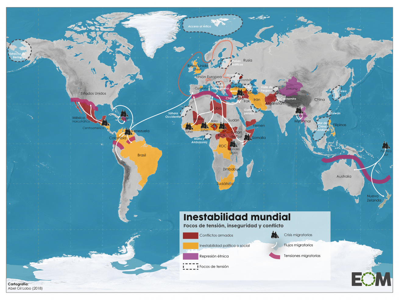 La geopolítica de la inestabilidad mundial - Mapas de El Orden Mundial ...