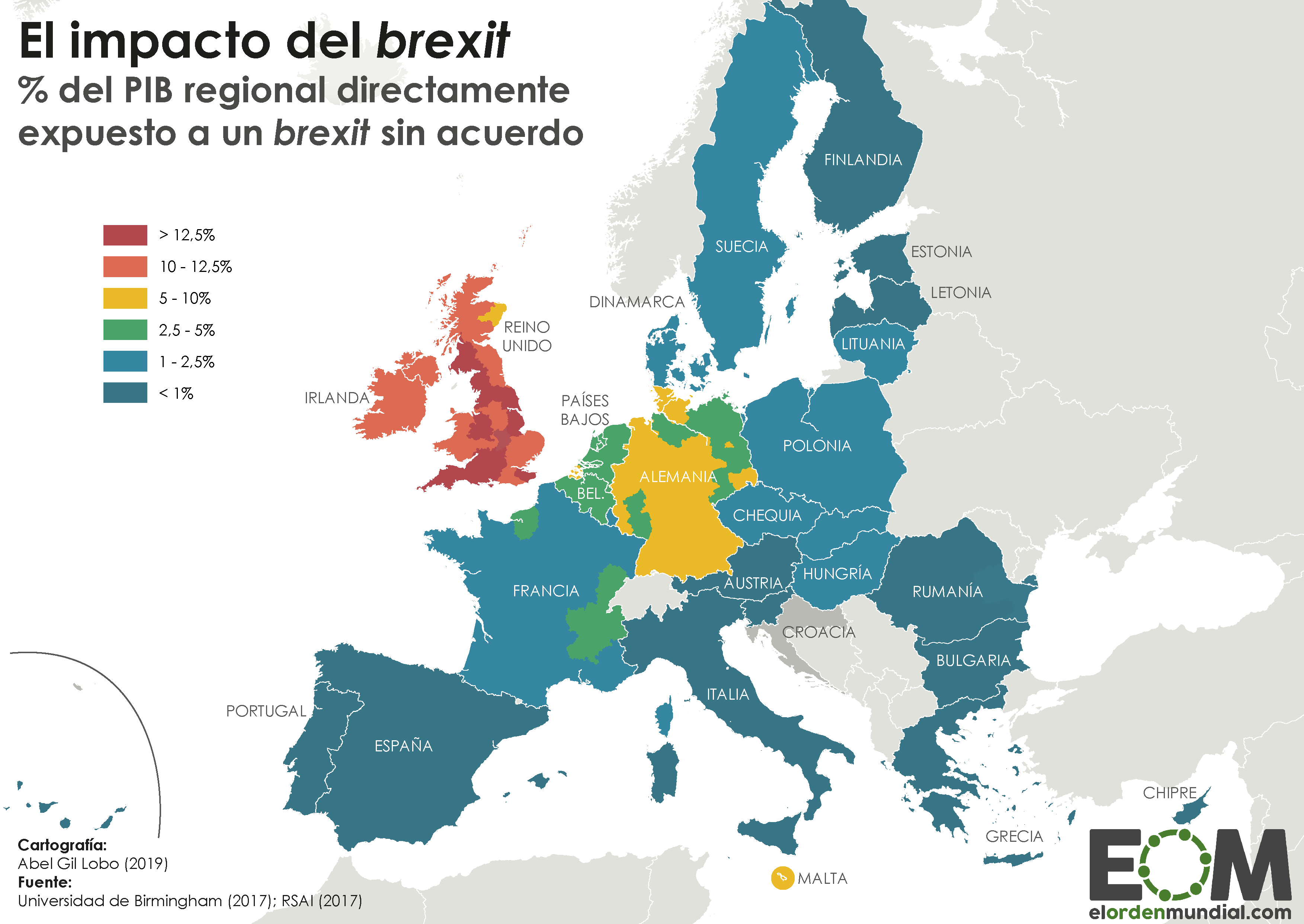 El impacto económico del brexit - Mapas de El Orden Mundial - EOM