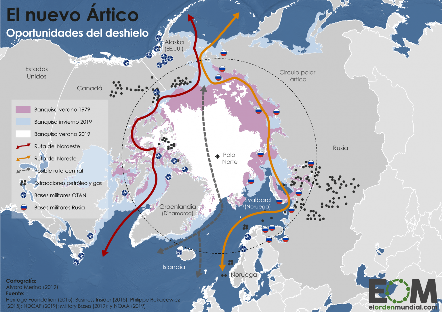 Hacia la ruta del Ártico - Mapas de El Orden Mundial - EOM