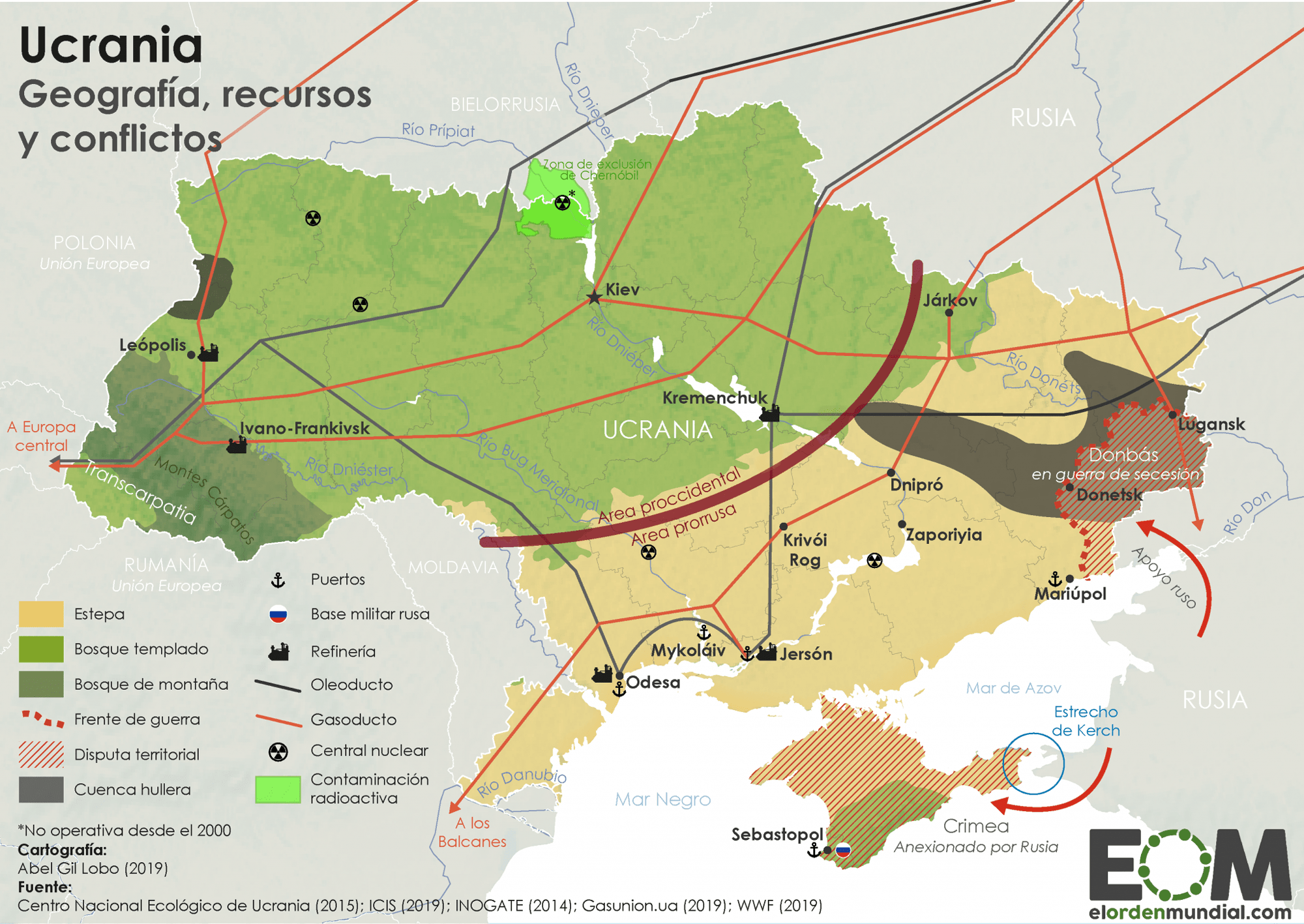 La geopolítica de Ucrania - Mapas de El Orden Mundial - EOM