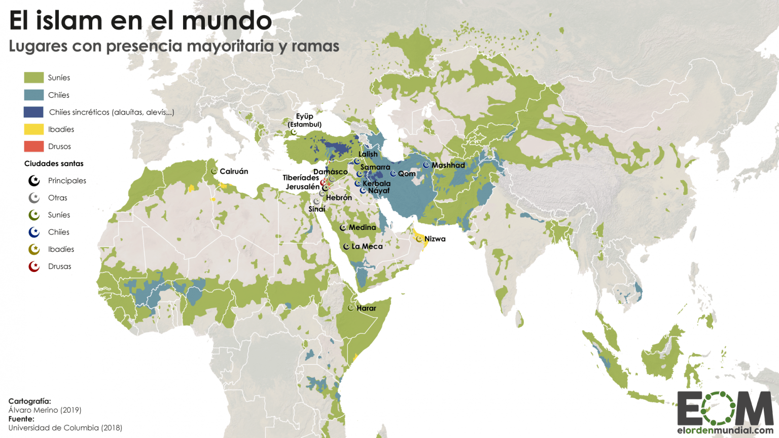 El islam en el mundo - Mapas de El Orden Mundial - EOM
