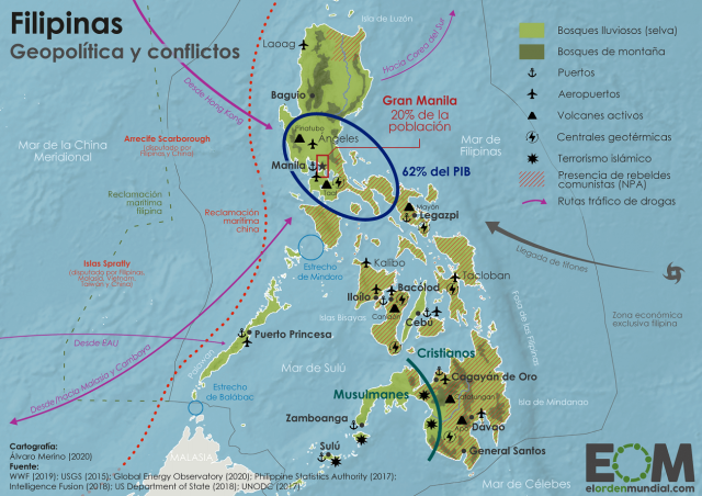 La geopolítica de Filipinas - Mapas de El Orden Mundial - EOM