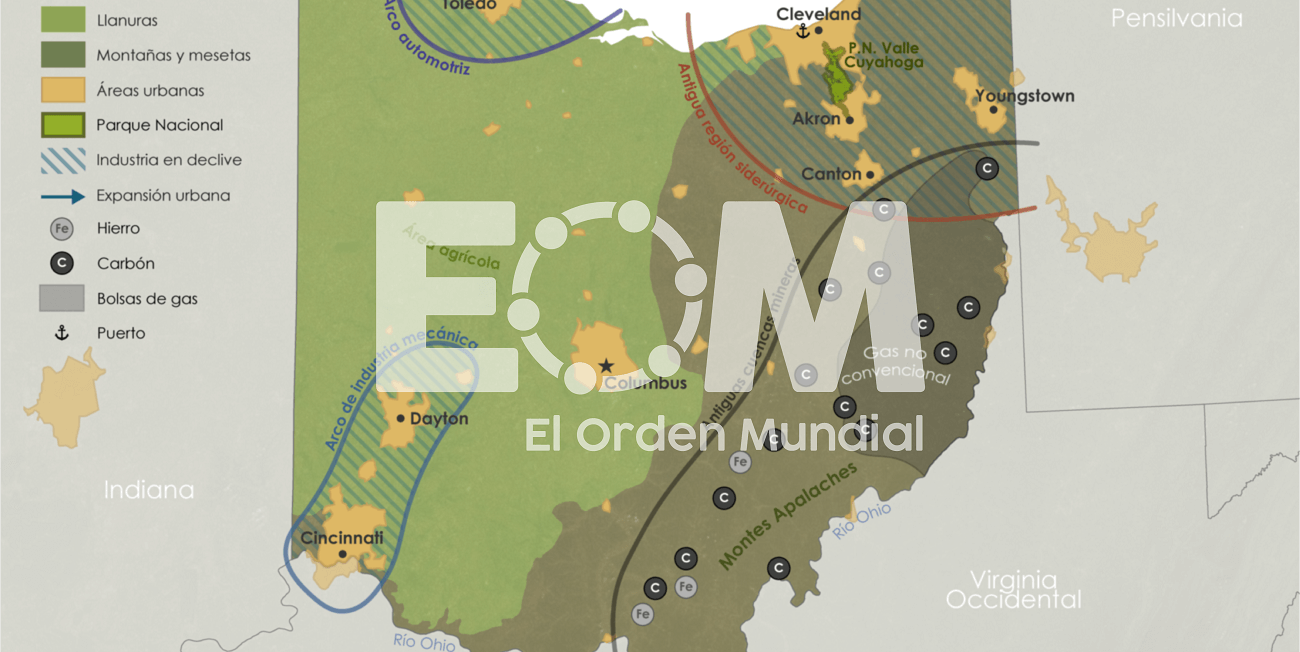 La geopolítica de Ohio - Mapas de El Orden Mundial - EOM