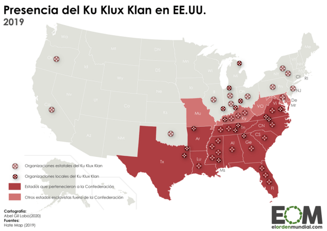 El Ku Klux Klan hoy en Estados Unidos - Mapas de El Orden Mundial - EOM