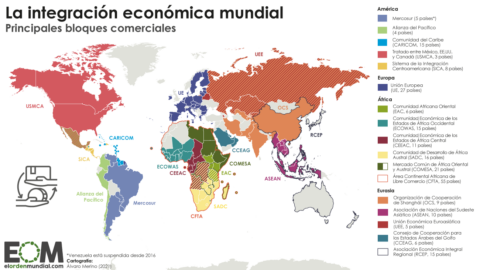 El mapa de los principales bloques comerciales del mundo - Mapas de El ...