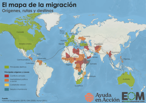 El mapa de las rutas migratorias en el mundo - Mapas de El Orden ...