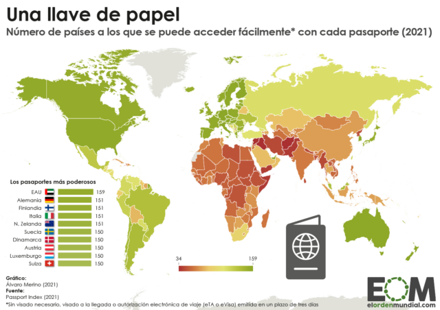 El mapa del valor de los pasaportes en el mundo - Mapas de El Orden ...