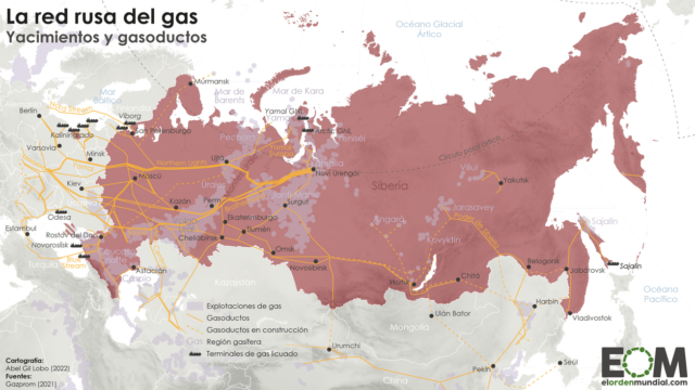 El mapa del gas en Rusia - Mapas de El Orden Mundial - EOM