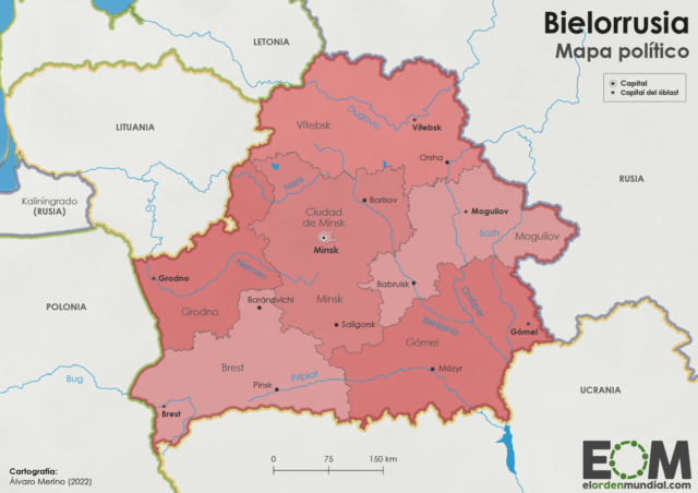 El Mapa Político De Bielorrusia Mapas De El Orden Mundial Eom