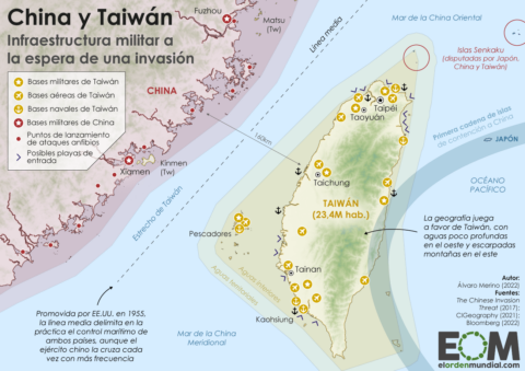 El mapa del conflicto entre China y Taiwán - Mapas de El Orden Mundial - EOM
