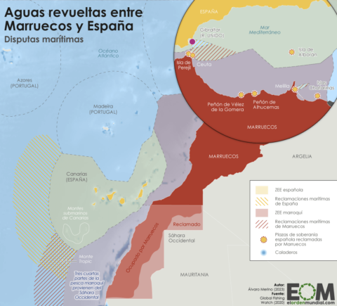 Perejil, Melilla o el monte Tropic: las disputas marítimas entre Marruecos y España - Mapas de ...
