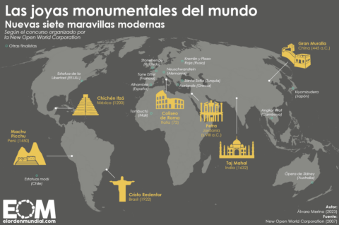 Las siete maravillas del mundo moderno - Mapas de El Orden Mundial - EOM