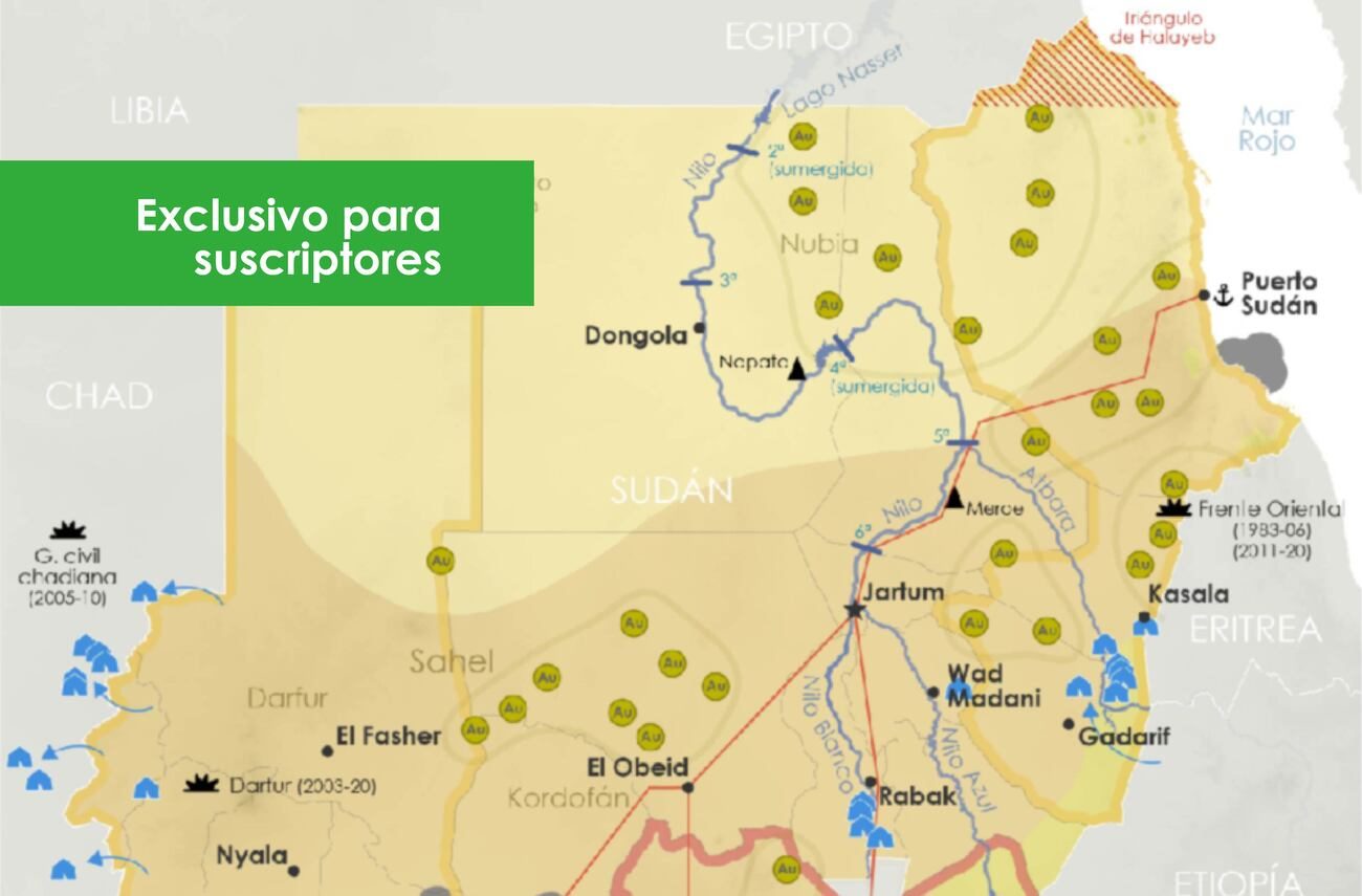 El mapa de la geopolítica de Sudán - Mapas de El Orden Mundial - EOM
