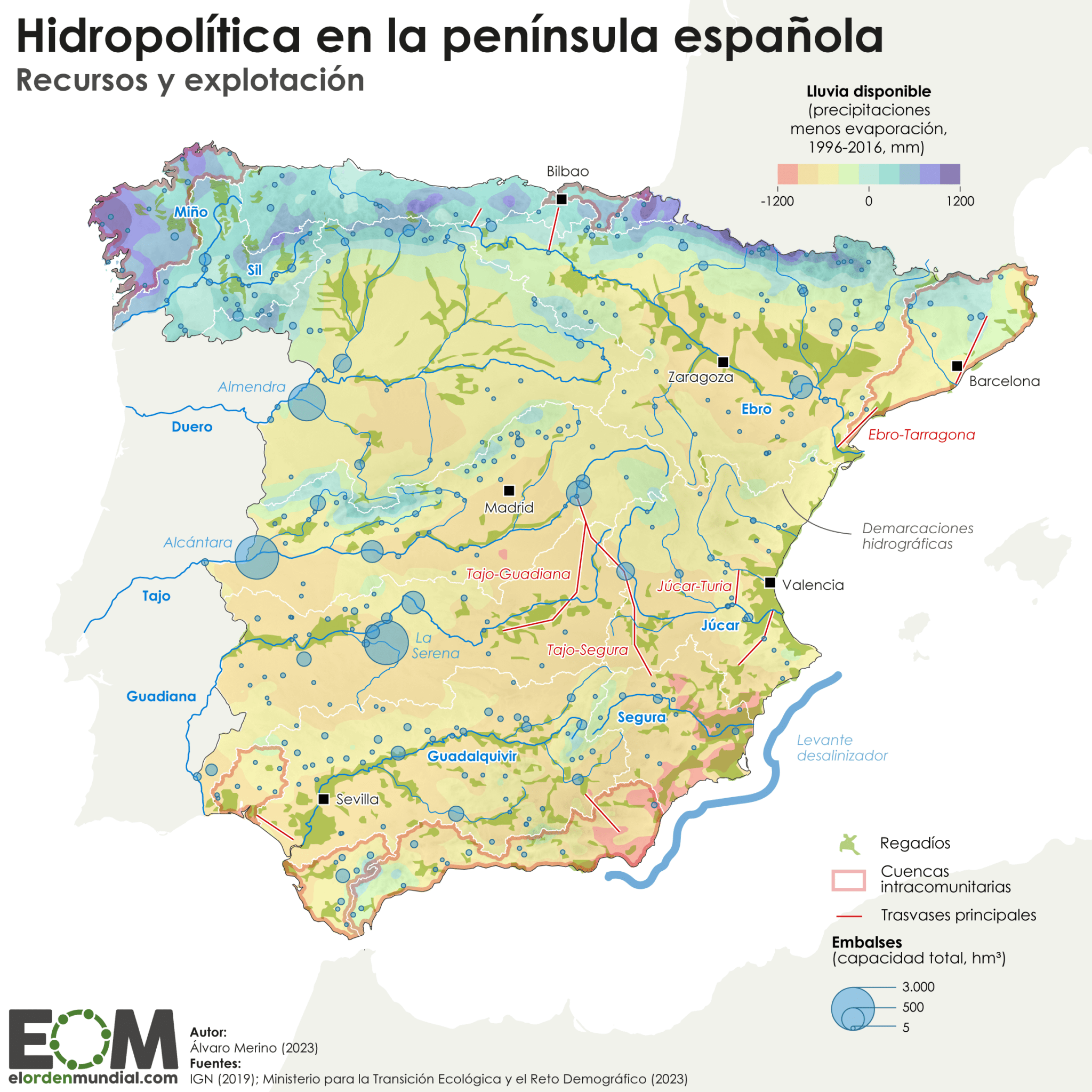 El mapa del agua en España - Mapas de El Orden Mundial - EOM