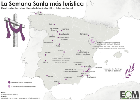 El mapa de la Semana Santa en España: las fiestas de interés turístico ...