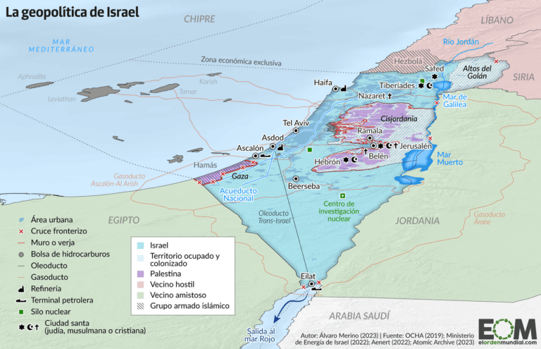 El mapa de la geopolítica de Israel - Mapas de El Orden Mundial - EOM