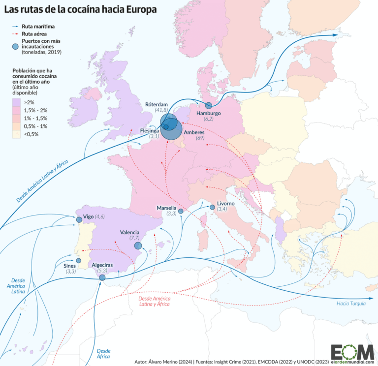 El Tráfico De Cocaína En Europa Mapas De El Orden Mundial Eom