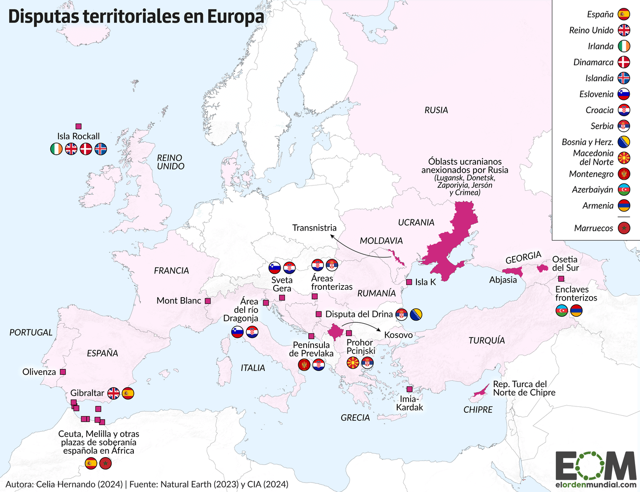 Las disputas territoriales en Europa - Mapas de El Orden Mundial - EOM