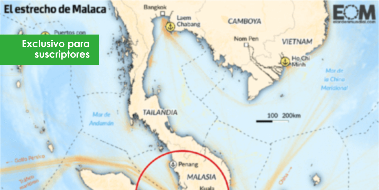 La geopolítica del estrecho de Malaca - Mapas de El Orden Mundial - EOM