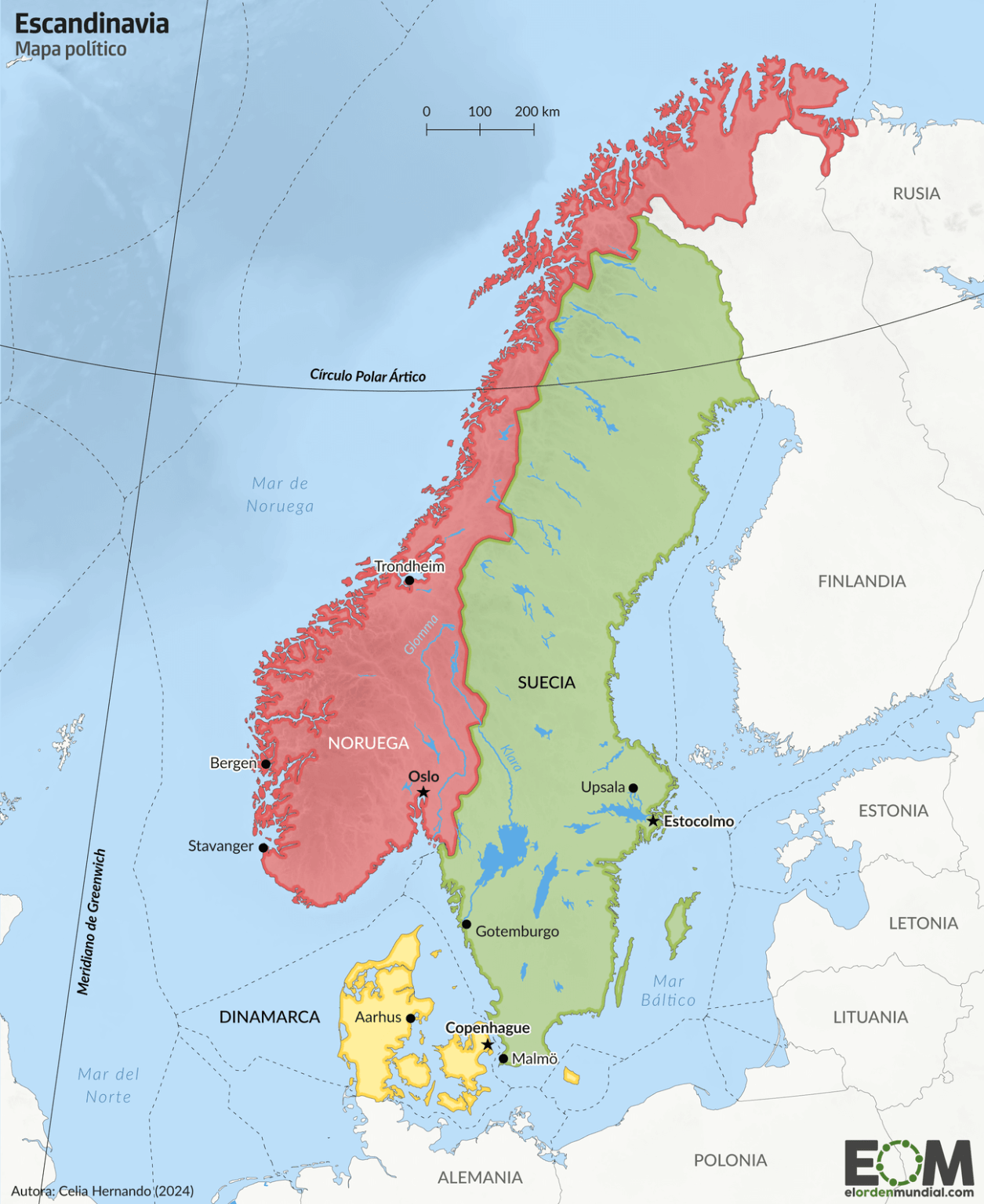 El mapa político de Noruega - Mapas de El Orden Mundial - EOM