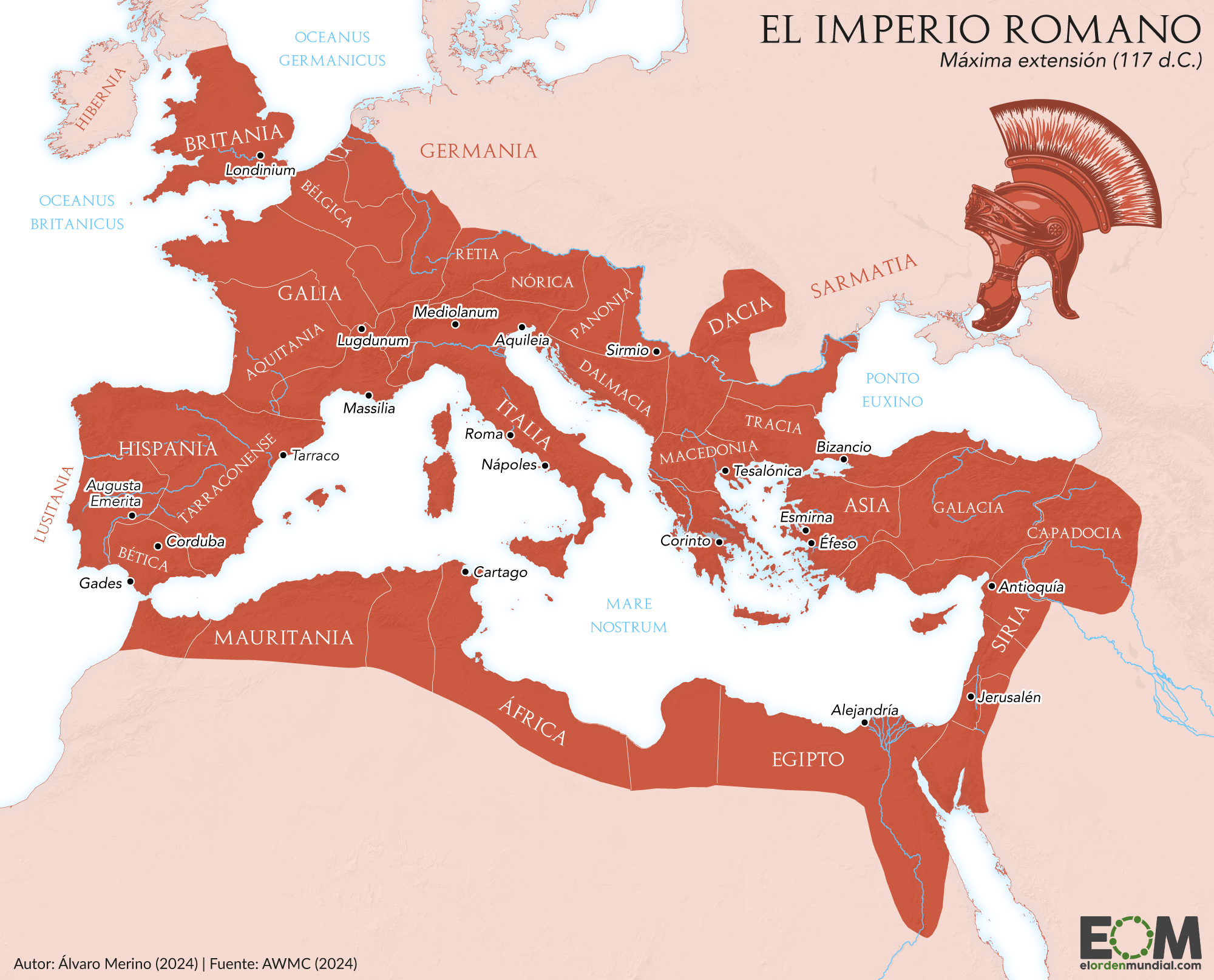 El mapa del Imperio romano - Mapas de El Orden Mundial - EOM