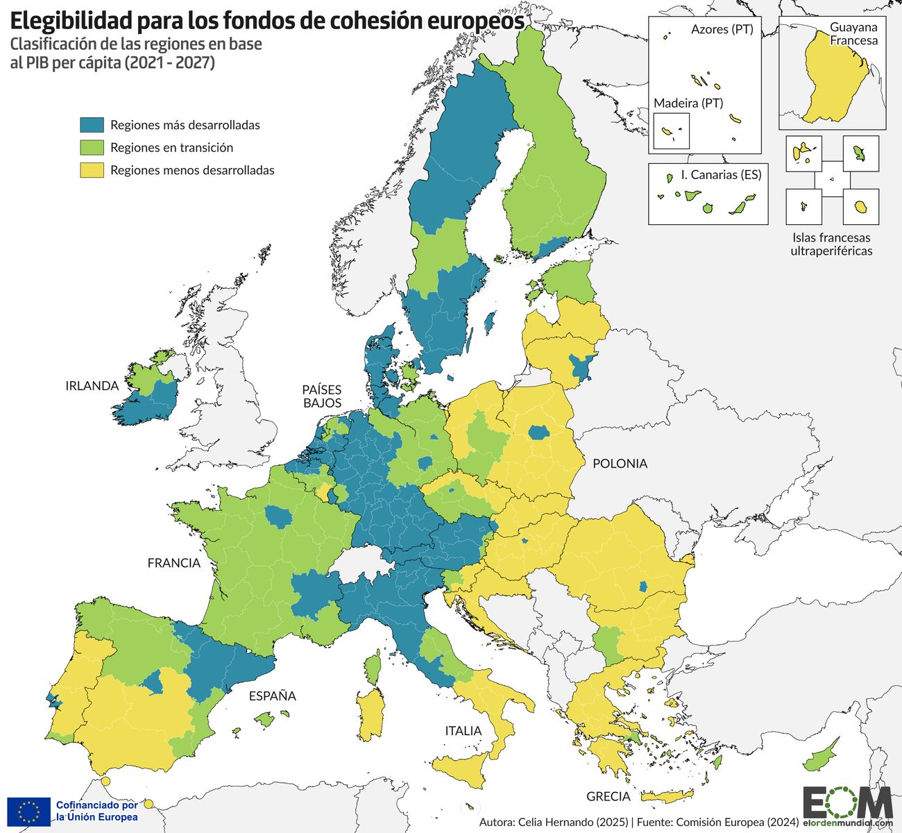 ¿Cómo se eligen las regiones que reciben los fondos europeos? - Mapas ...