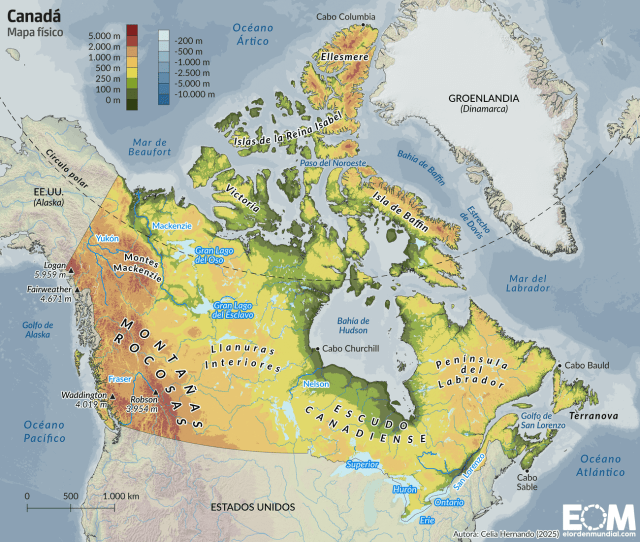 Mapa Físico De La Región Del Medio Oeste Mapa Fisico De America Del