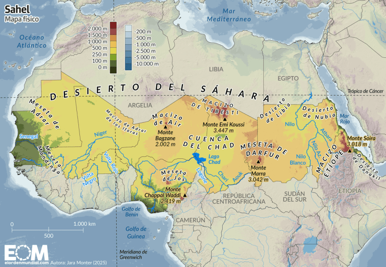 El mapa político del Magreb - Mapas de El Orden Mundial - EOM