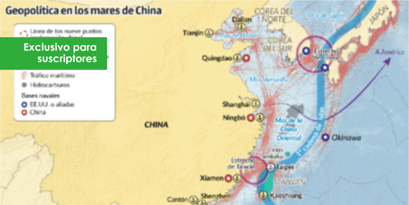 El mapa de la geopolítica del mar de China - Mapas de El Orden Mundial ...