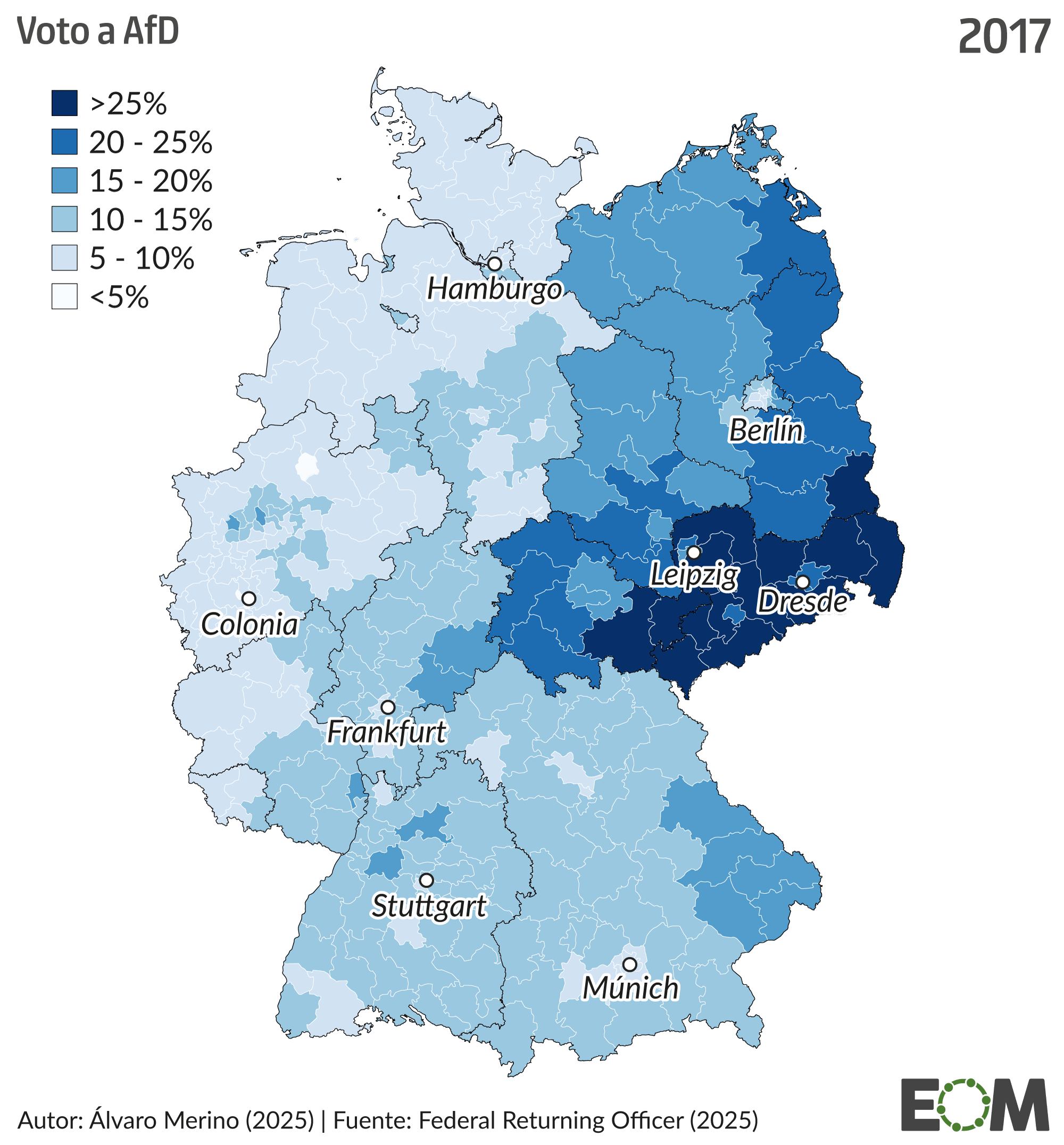 La geografía electoral de AfD: el mapa del voto a la ultraderecha en ...