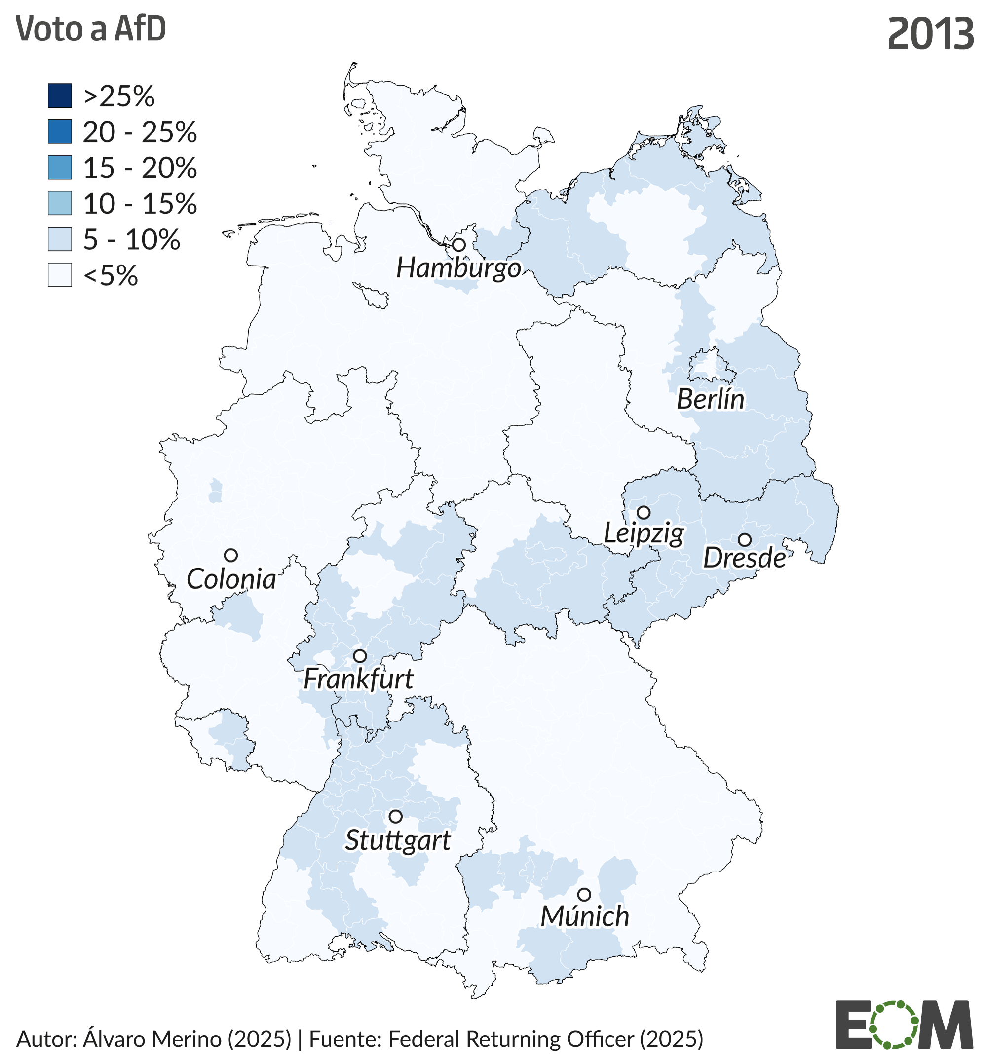 La geografía electoral de AfD: el mapa del voto a la ultraderecha en ...