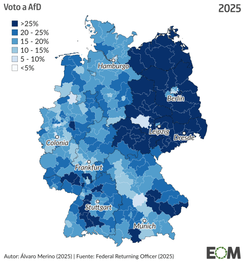 La geografía electoral de AfD: el mapa del voto a la ultraderecha en ...
