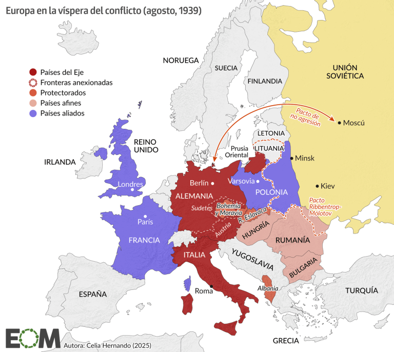 Las alianzas en Europa en la víspera de la Segunda Guerra Mundial - Mapas de El Orden Mundial - EOM