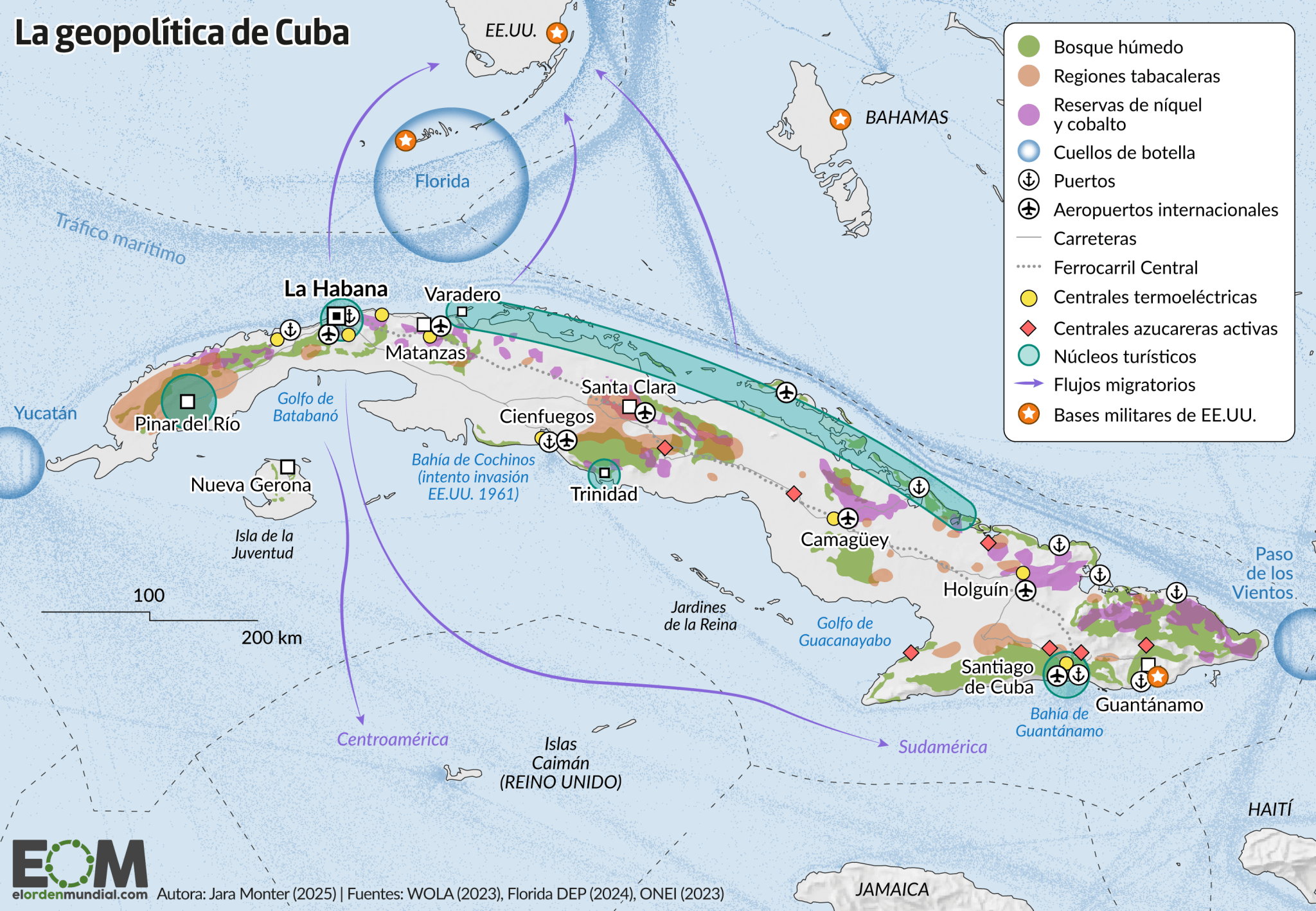El mapa de la geopolítica de Cuba - Mapas de El Orden Mundial - EOM