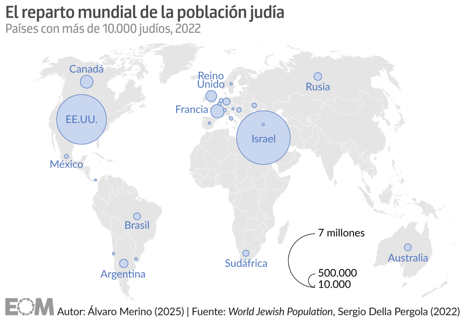 Los judíos en el mundo: menos de la mitad viven en Israel - Mapas de El ...
