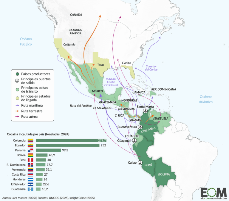 El tráfico de cocaína hacia Estados Unidos y Canadá, una industria ...