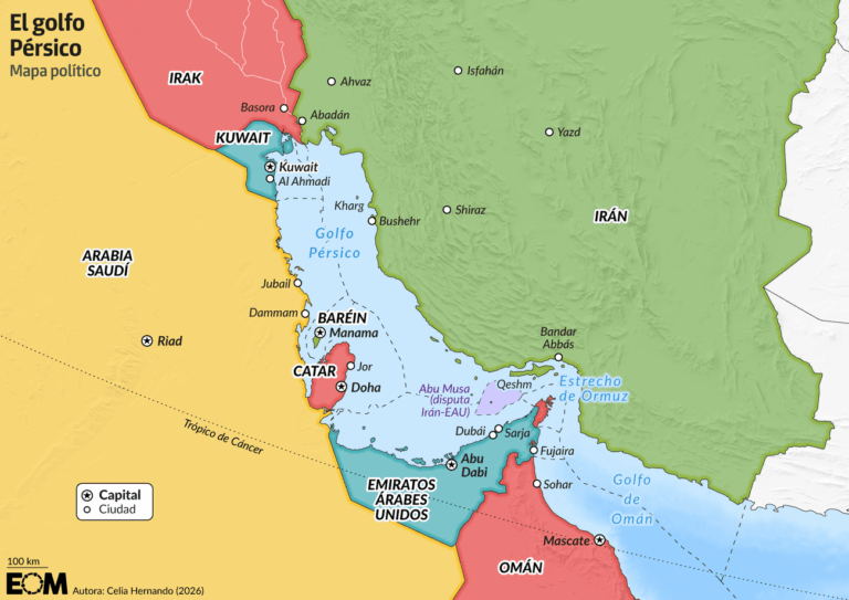 El mapa político de Irán - Mapas de El Orden Mundial - EOM